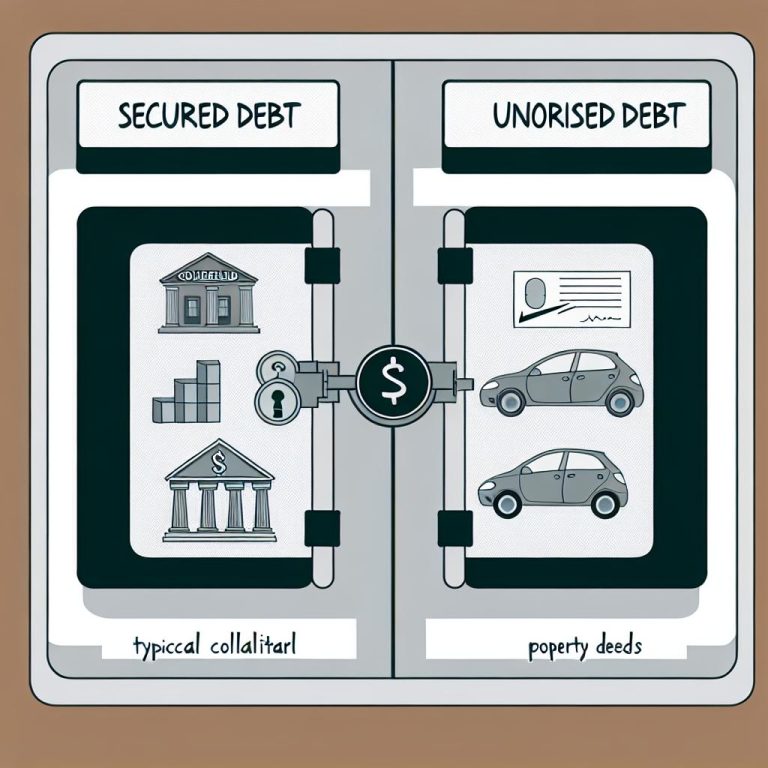 What is the difference between secured and unsecured debts?